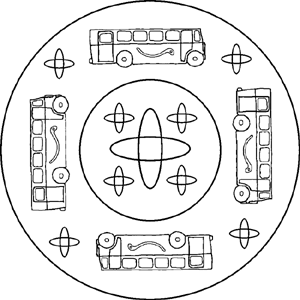 Auto Mandalas für Kinder zum Ausdrucken